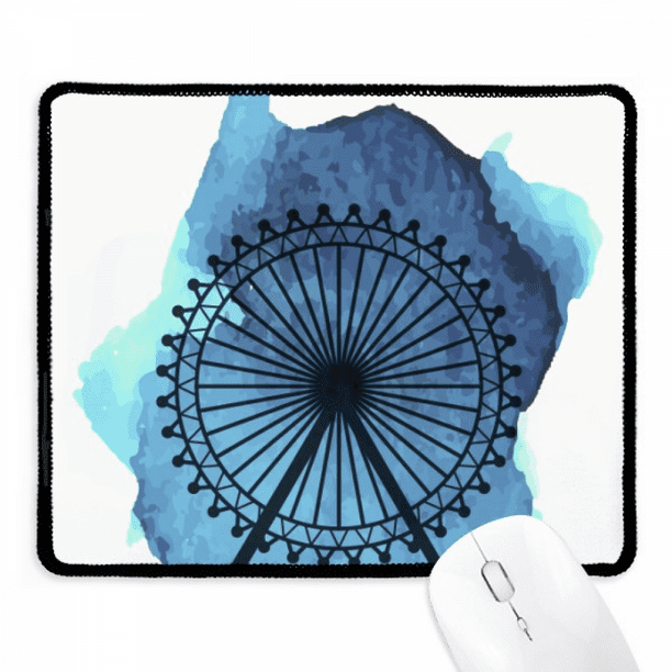 London Eye Ferris Wheel England Britain UK Mousepad Stitched Edge Mat ...