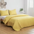 LUCKYBULL Gold Yellow Quilt Set Boho Bedspread Queen Size (90x90 in), 3 ...