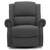 Delta Children Drake Nursery Glider Swivel Recliner, Charcoal - Walmart.com