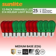 Pack of 25 Pure White Ceramic LED G40 Christmas Replacement Bulbs ...