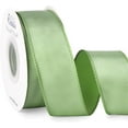 Sage Green Satin Wired Ribbon 1.5 Inch Sage Christmas Ribbon For Gift ...
