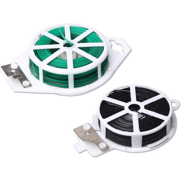 2 Rolls Garden Wire Ties, Plant Wire with Cut, Metal Plant Ties for ...