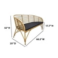 TK Classics Outdoor Aluminum-Wicker Frame Loveseat with Cushion in ...