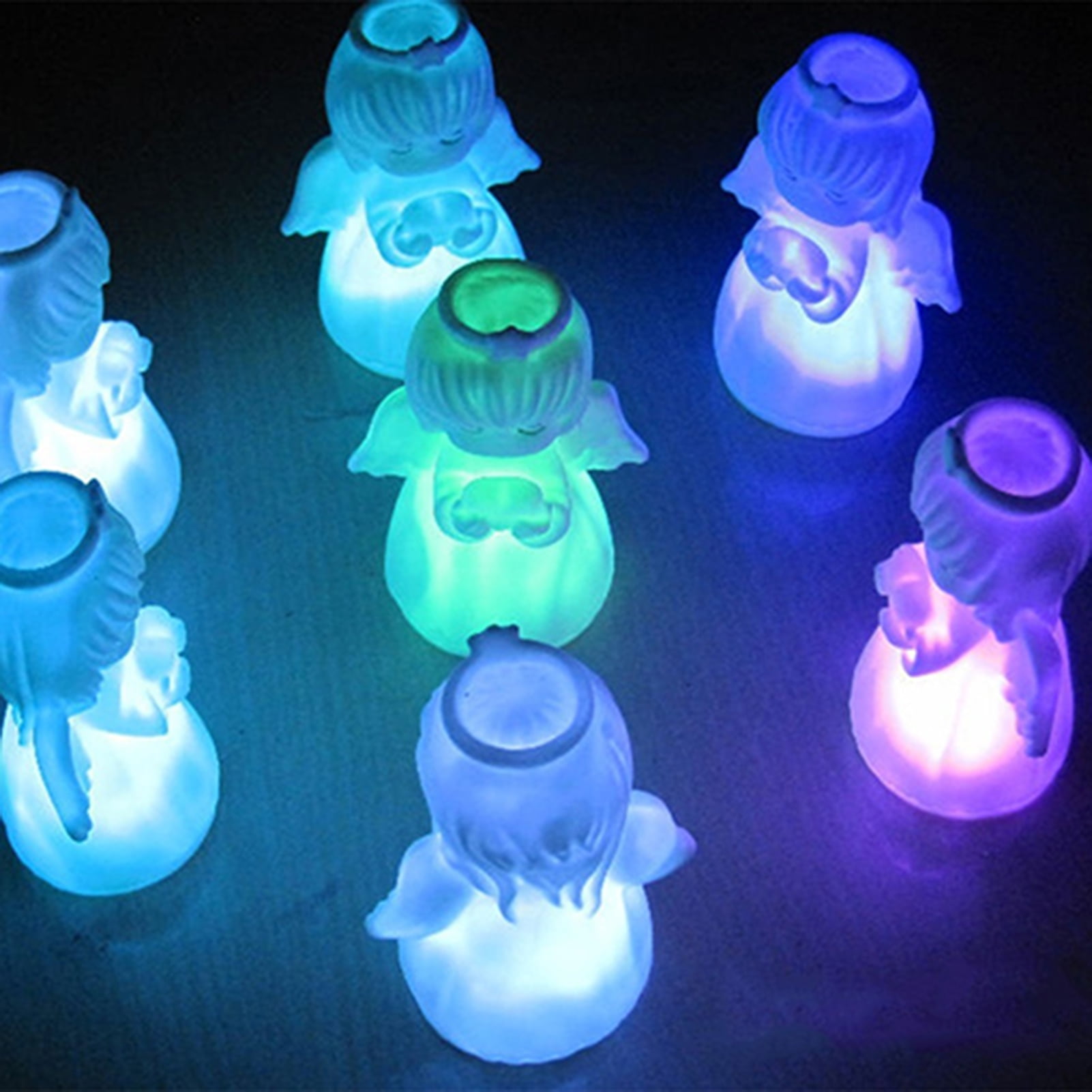 Travelwant 8Packs Angel Flameless Candles - Angel Figurines with LED ...