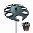 CEORPER Desktop Microphone Stand Holder For 8 Mics With Adjustable ...
