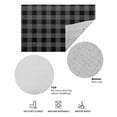 Front Door Mat Indoor Outdoor Black and Grey Plaid Non-Slip Doormat Low ...