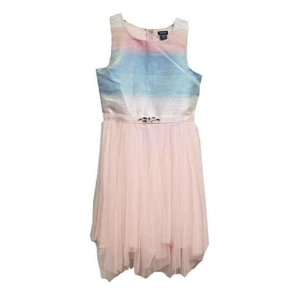 Zunie - Zunie Girls Special Occasion Sleeveless Dress Pink Rainbow (12 ...