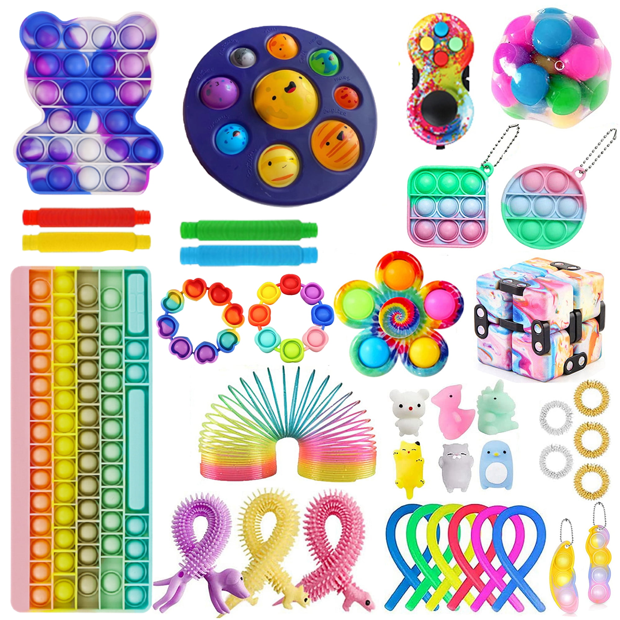 wdehow Big Fidget Toy Set, Fidget Pack Anti-Anxiety Toys for Adults ...