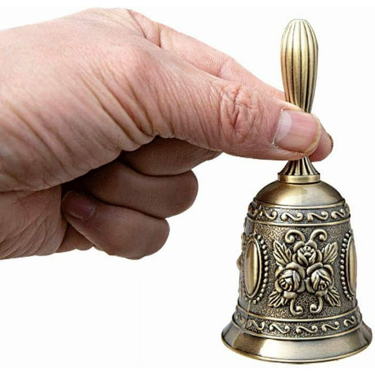 Hand Bell Service Bell 1 Pack Hand Held Bell, Metal Dinner Bell Wedding ...