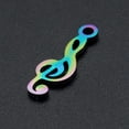 5pcs Ion Plating(IP) 201 Stainless Steel Pendants Laser Cut Musical ...