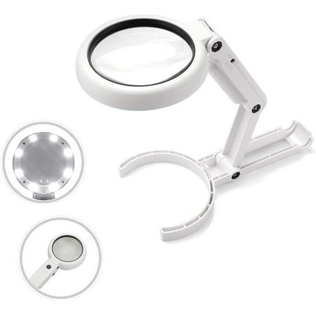5x Magnifying Glasses With Light - Handheld Magnifying Glass, Desktop ...