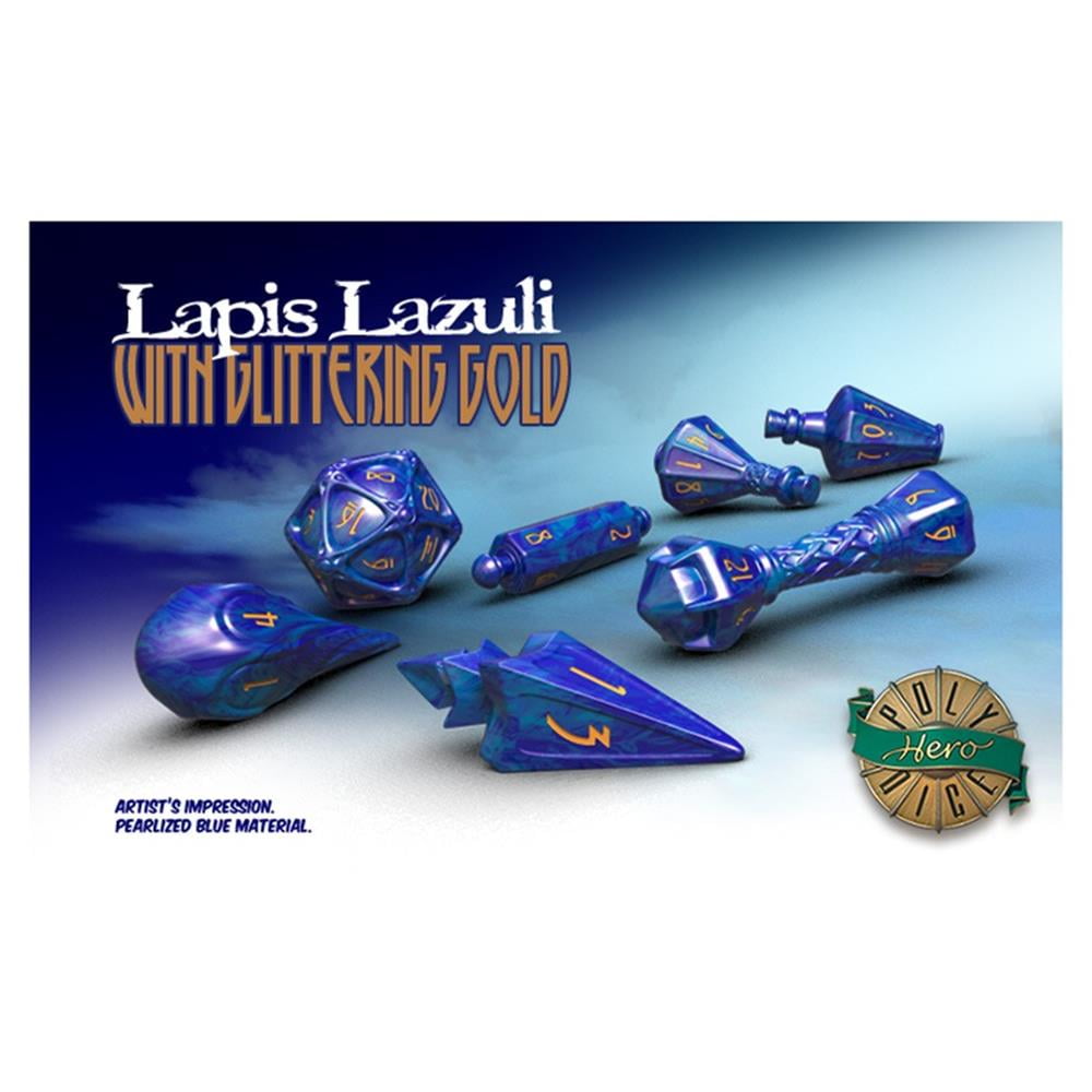 PolyHero Dice: Wizard Lapis Lazuli/Gold - Walmart.com