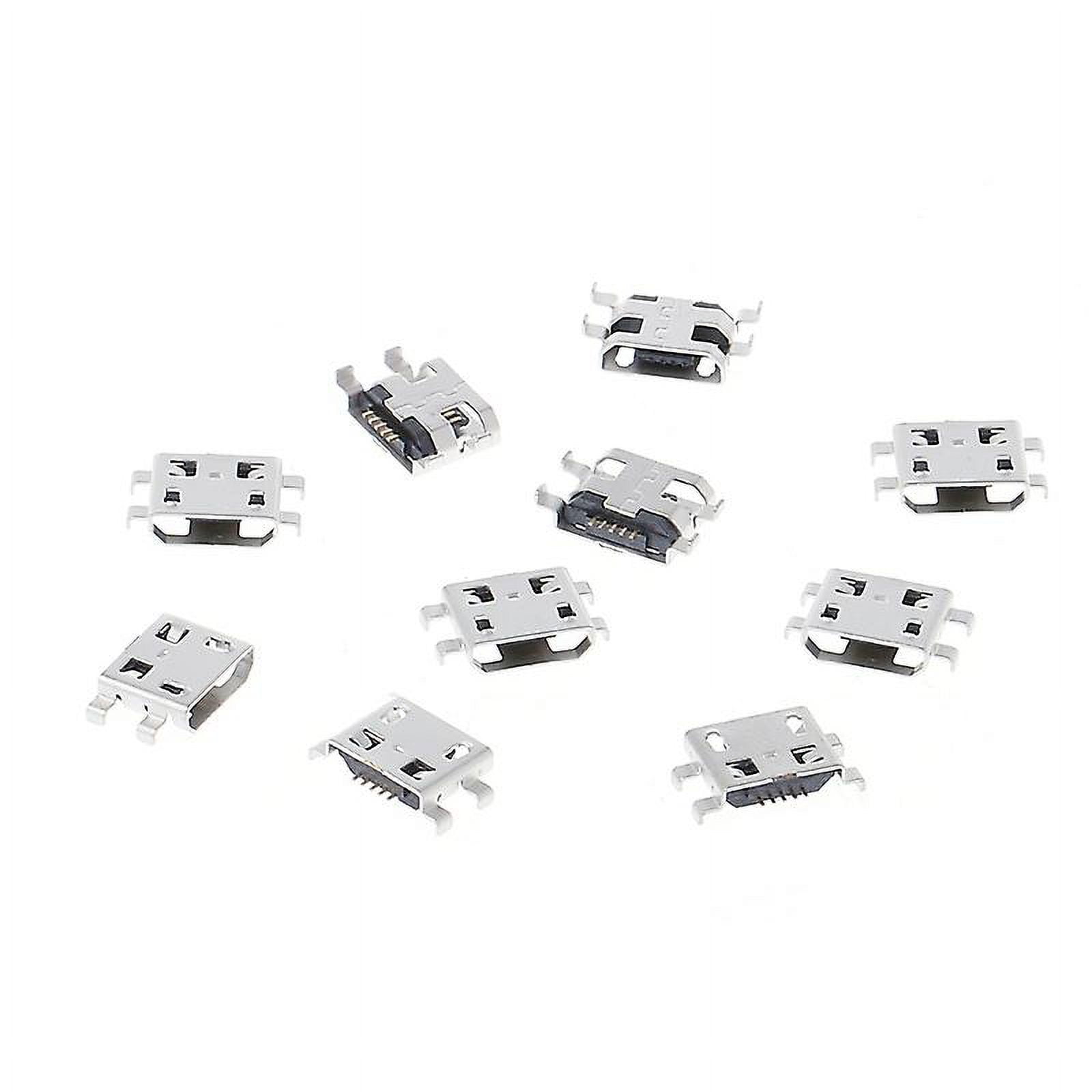 10 Pcs Type B Micro Usb 5 Pin Female Charger Mount Jack Connector Port ...