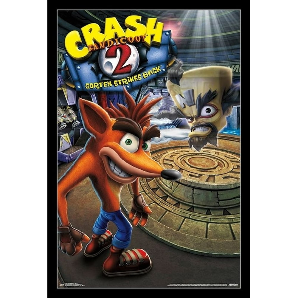 Crash Bandicoot 2 - Key Art Laminated & Framed Poster Print (22 x 34 ...