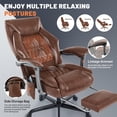 Massage Office Chair with Heating Function & Footrest, 6-Point ...