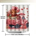 Elainilye Heart Shower Curtain 71x71 Inches Waterproof Bathroom Dry Wet ...
