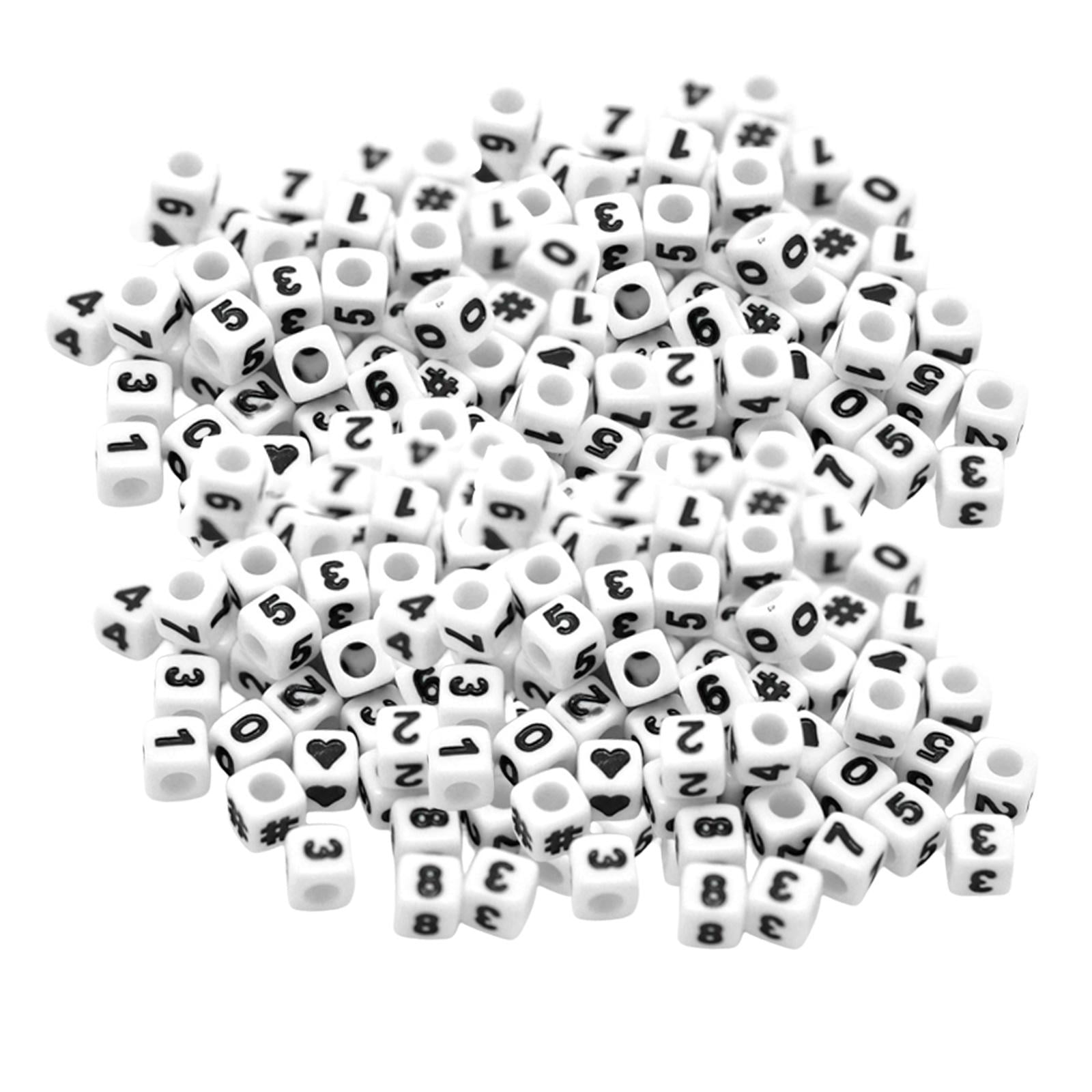 Click here for Lipstore 300pcs Acrylic Number Beads 3.8mm Hole 7m... prices