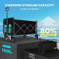 Wagons Carts Foldable with Brakes & -Terrain Wheels, 560LBS Capacity ...