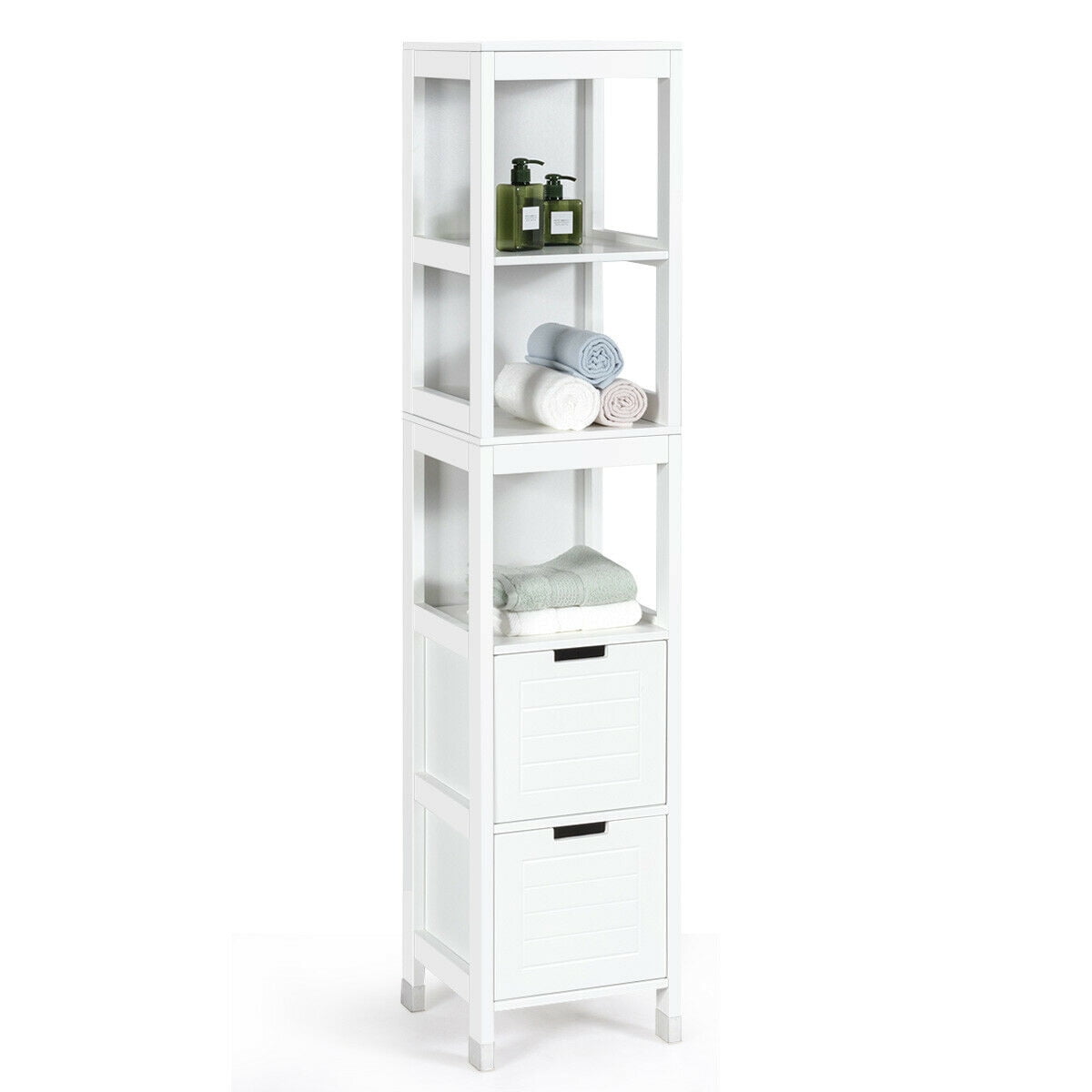 Click here for Gymax Bathroom Floor Cabinet Multifunctional Stora... prices