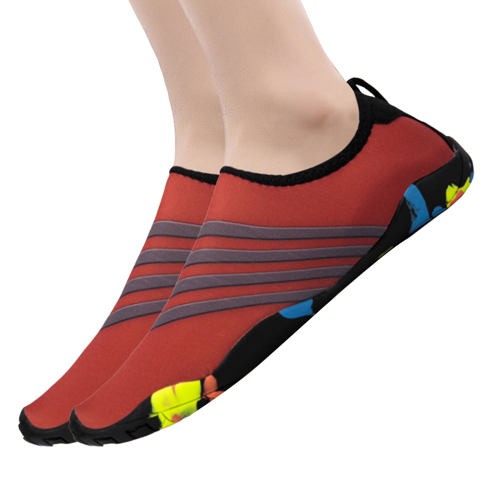 Yesbay 1 Pair Water Shoes Slip-on Anti-slip Elastic Topline Mesh Low ...