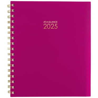AT-A-GLANCE DayMinder 2025 Column Style Weekly Planner Black Medium 7 x ...