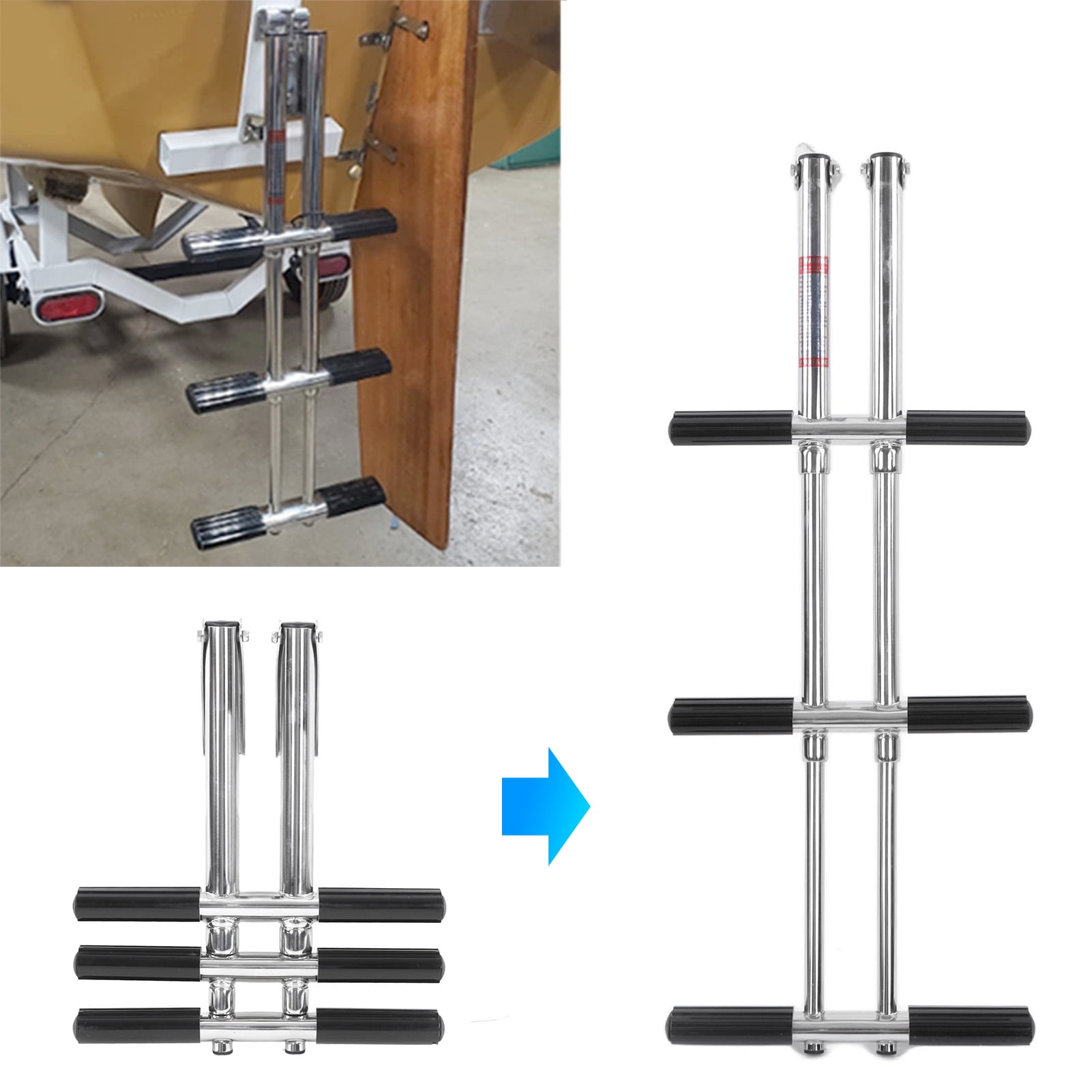 Buy 3 Step Marine Dive Ladder Unmovable Boat Telescopic Sport Ladder