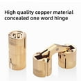 Clearance 2026 ZZYuan One Way Copper Concealed Hinge 8 16mm Brass ...