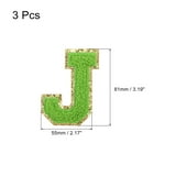 Uxcell Chenille Letters J Patches Large Size 80mm/3.15 Inch J Patches ...