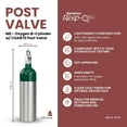 Dynarex Resp-O2 M6 Oxygen B -Cylinder with CGA 870 Post Valve – 1L ...