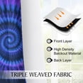 Blue and Purple Tie Dye Pattern Blackout Curtains,Triple Weaved Fabric ...