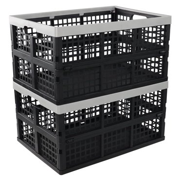 Juggernaut Storage 24QT Plastic Heavy-Duty Milk Crate, Black - Walmart.com