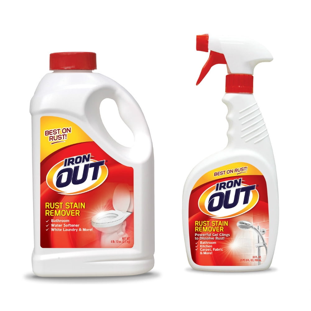 Iron OUT Rust Stain Remover Powder, 4 lb 12 oz, and Rust Stain Remover ...