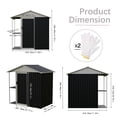 6x4 FT Outdoor Storage Shed with Rack, Bike Tool Storeroom with Vent ...