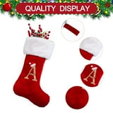 TETOU 20inch Monogrammed Christmas Stockings with Letters Soft Plush ...