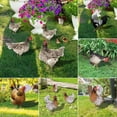 Lomubue Rooster Decor Realistic Life-like Ornamental Double-sided ...
