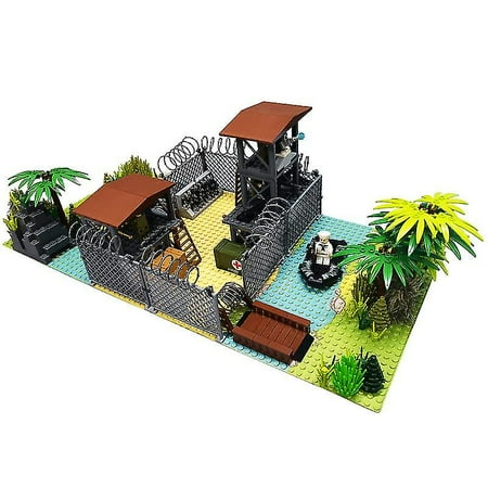 Military Jungle Blocks Set With Trees Grass Bush Plants Compatible ...