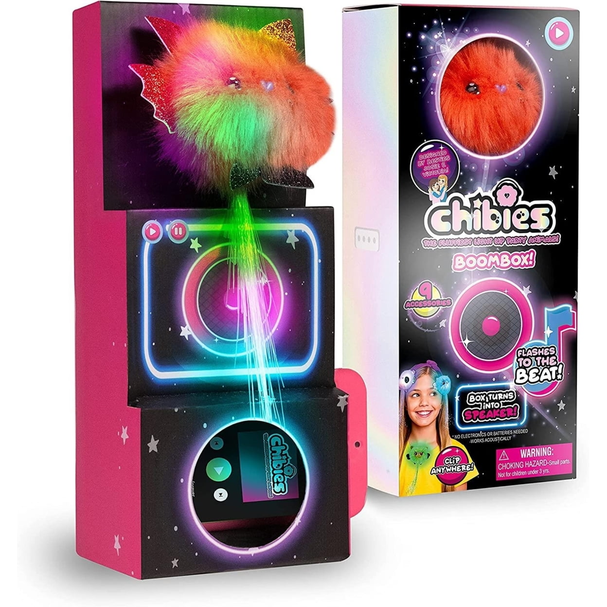 Chibies Boom Box Roxie Fluffy Lights to Beats Speaker Music Interactive ...