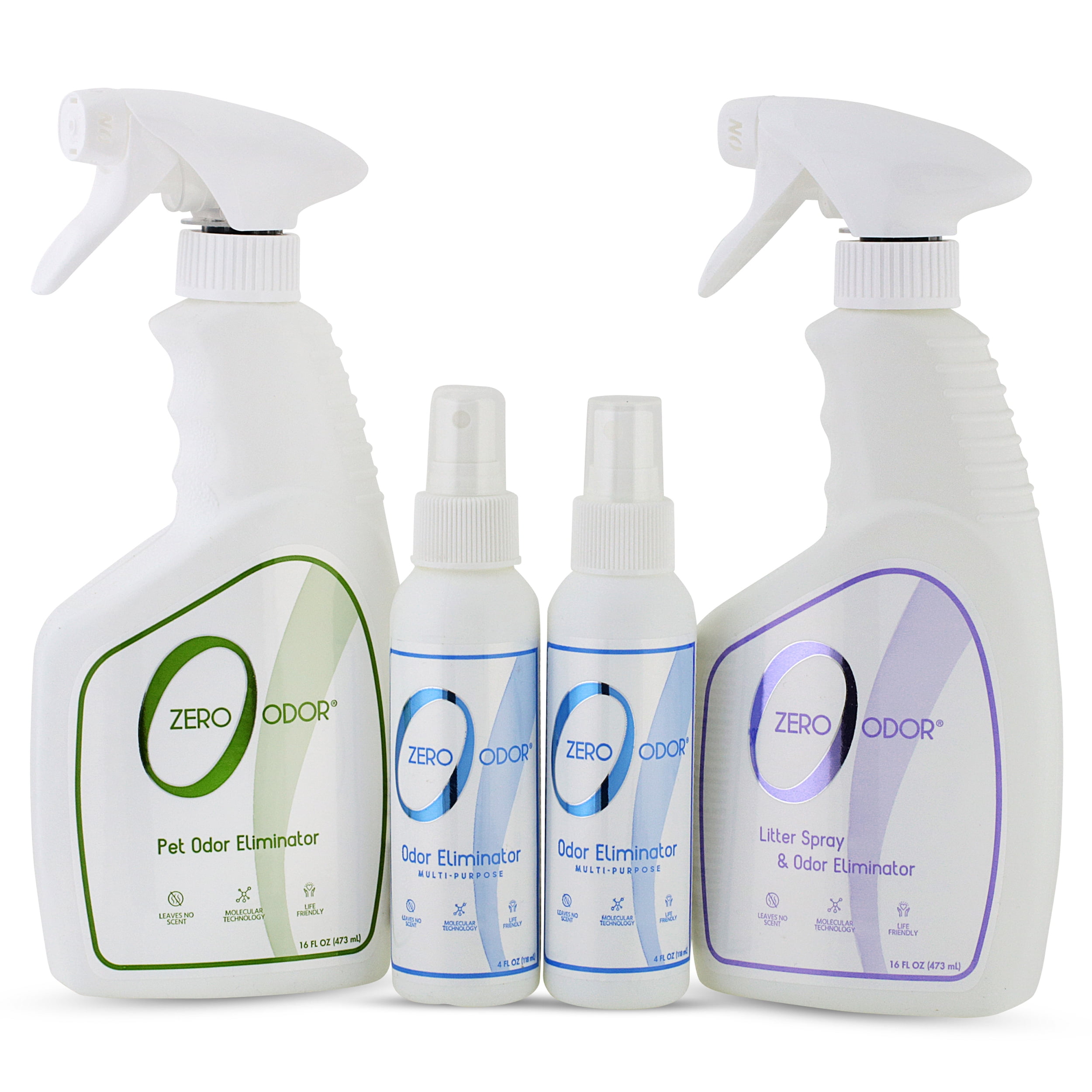 Zero Odor Cat Odor Eliminator Spray Kit with Litter Box Deodorizer ...