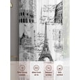 Black Architecture Sheer Curtains for Living Room Bedroom Vintage City ...