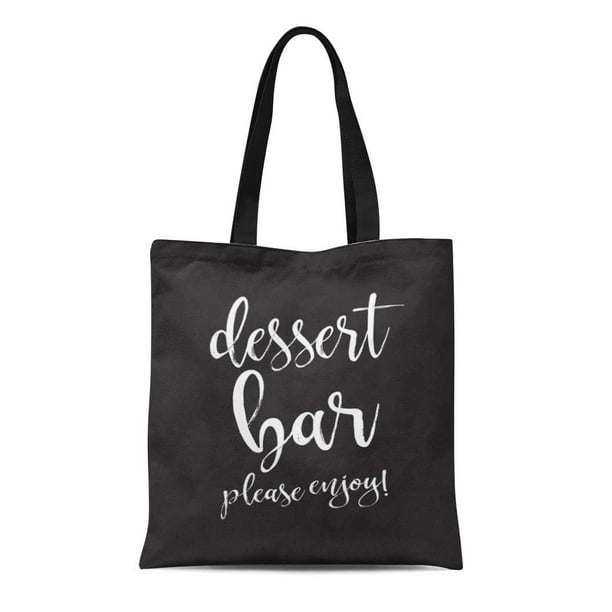 JSDART Canvas Tote Bag Wedding Dessert Bar Chalkboard Signage Script ...