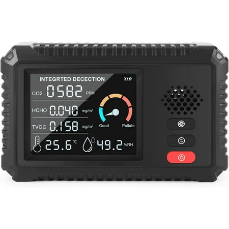 TVOC HCHO CO2 Intelligent Digital LCD Detector Protable Home Air ...