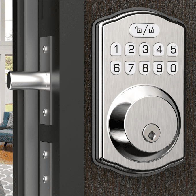 SUGIFT Electronic Deadbolt Door Lock, Keyless Entry Smart Deadbolt ...