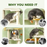 PawHut Cat Tree, 63 Inch Moon and Star Themed Cat Tower, Beige ...