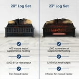 Country Living 23 inch Electric Log Set | 1,000 Sq Ft Heater - Faux ...