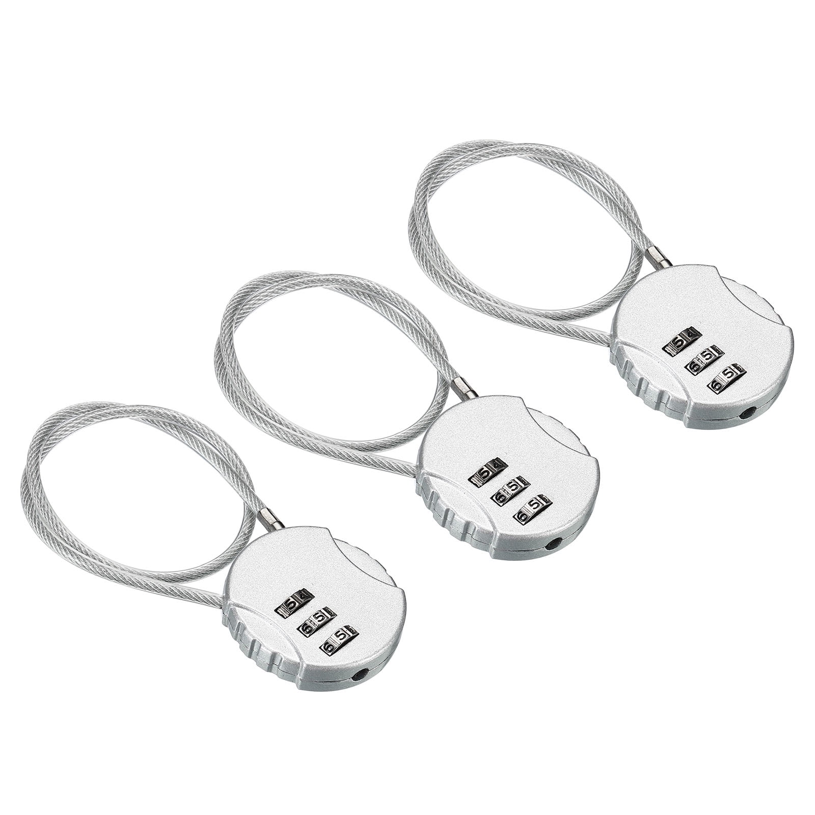 Uxcell Small Combination Lock 11.8 Inch, 3 Pack 3 Digit Padlock for ...