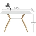 Lecut Rectangle Dining Table set for 4 Modern Kitchen Table with Sturdy ...