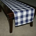 Poplin Table Runner Buffalo Gingham Checkered Navy and White - Walmart.com