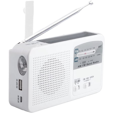 New Solar Powered Hand-cranked Power Radio&LED flashlights&Siren,FM/AM ...
