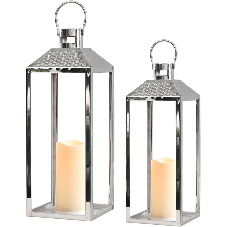 Outdoor Silver Lanterns
