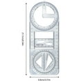 Aminojy 12-in-1 Geometric Drawing Templates - Transparent Math Ruler ...